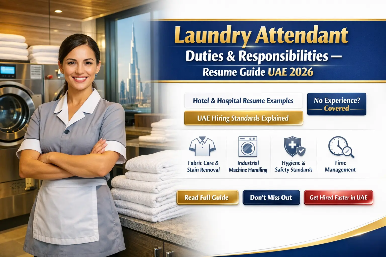 Laundry Attendant Duties and Responsibilities Resume UAE(2026 Guide)